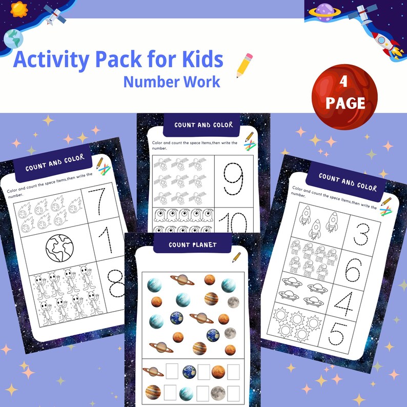 Space & Planets Printable Pack | Preschool Activities | Tracing ...