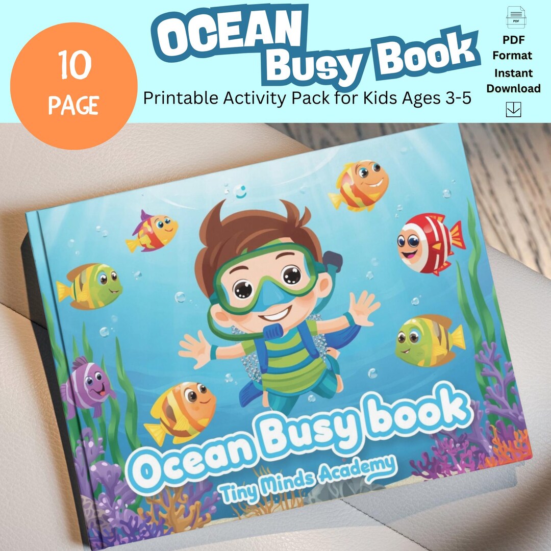 Ocean Busy Book for Kids | Preschool Learning Activities (PDF) - Etsy