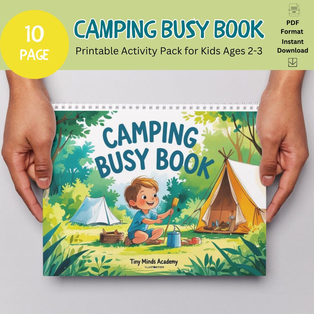 Camping Busy Book Printable for Toddlers | Montessori Preschool ...