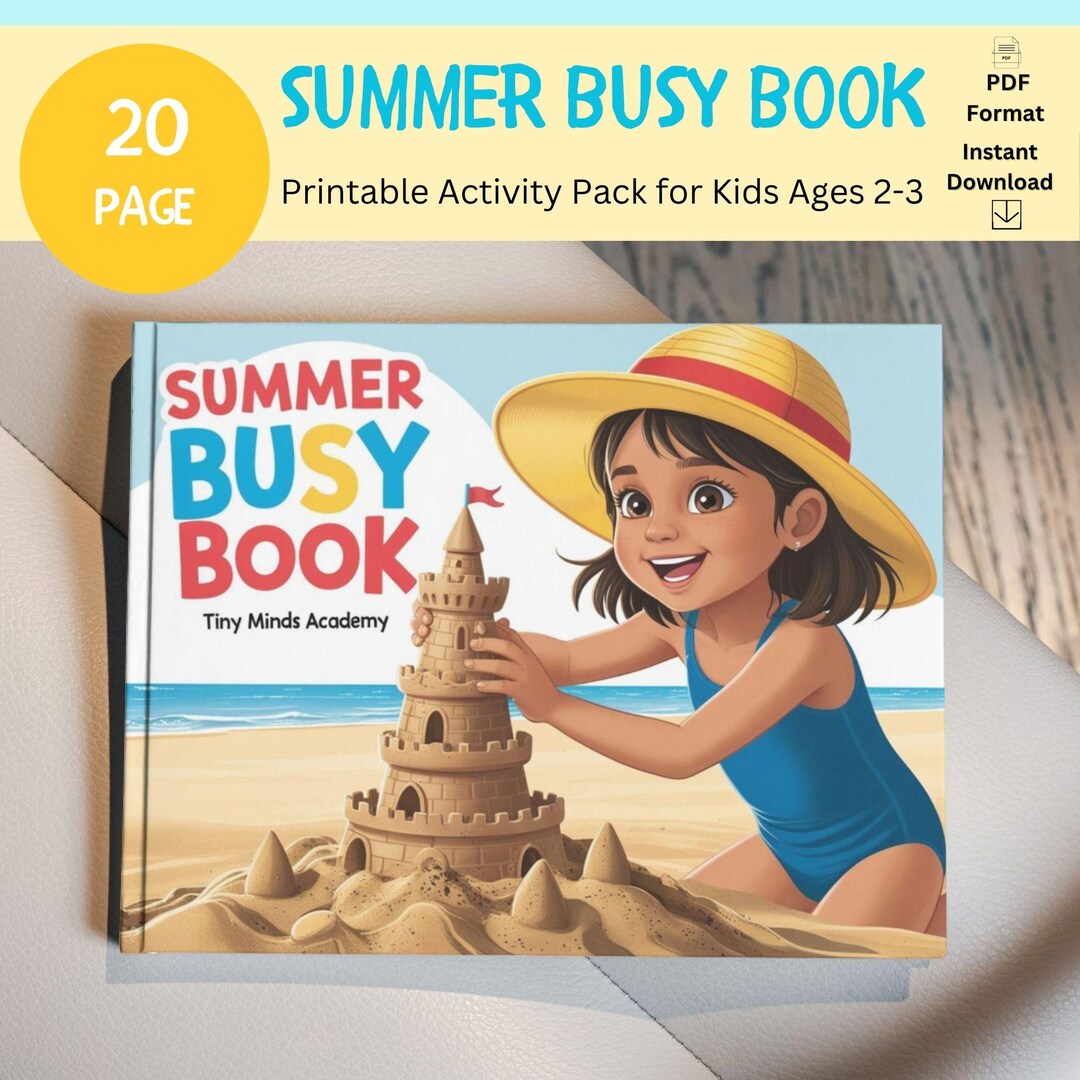 Summer Busy Book for Toddlers | Printable Montessori Activities | Cut ...