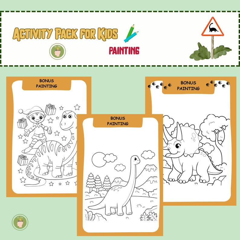 Dinosaur Printable Activity Pages for Kids | Preschool Printable Pack ...