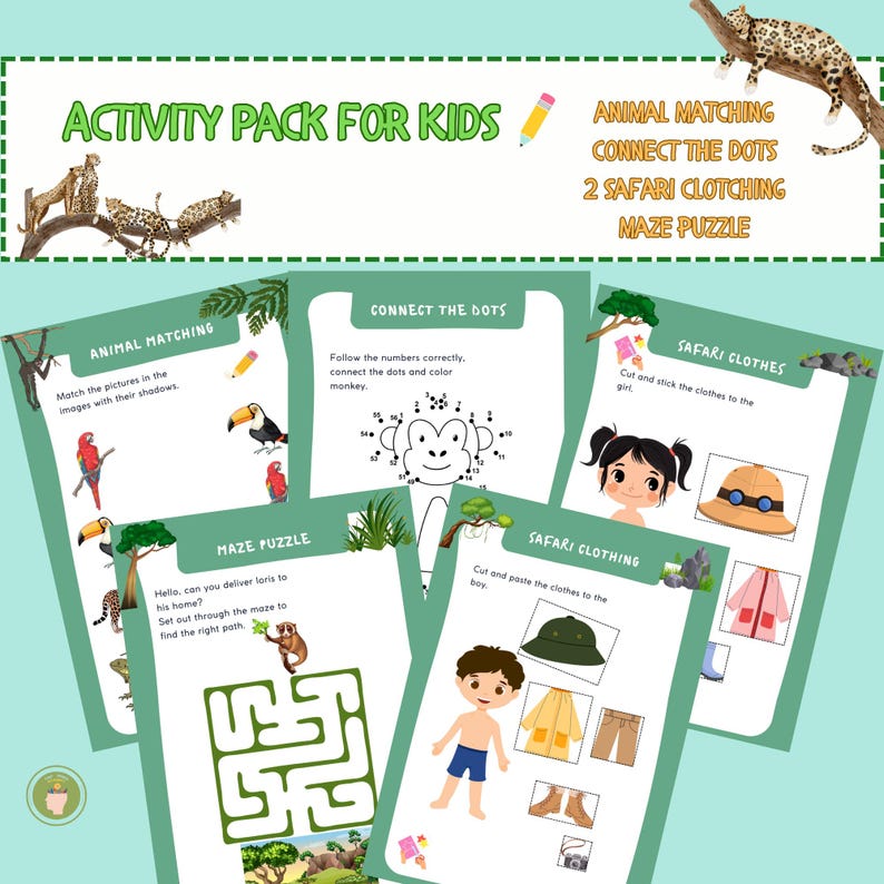 Rainforest Preschool Activity Pack 15 Printable Pages Counting, Tracing ...