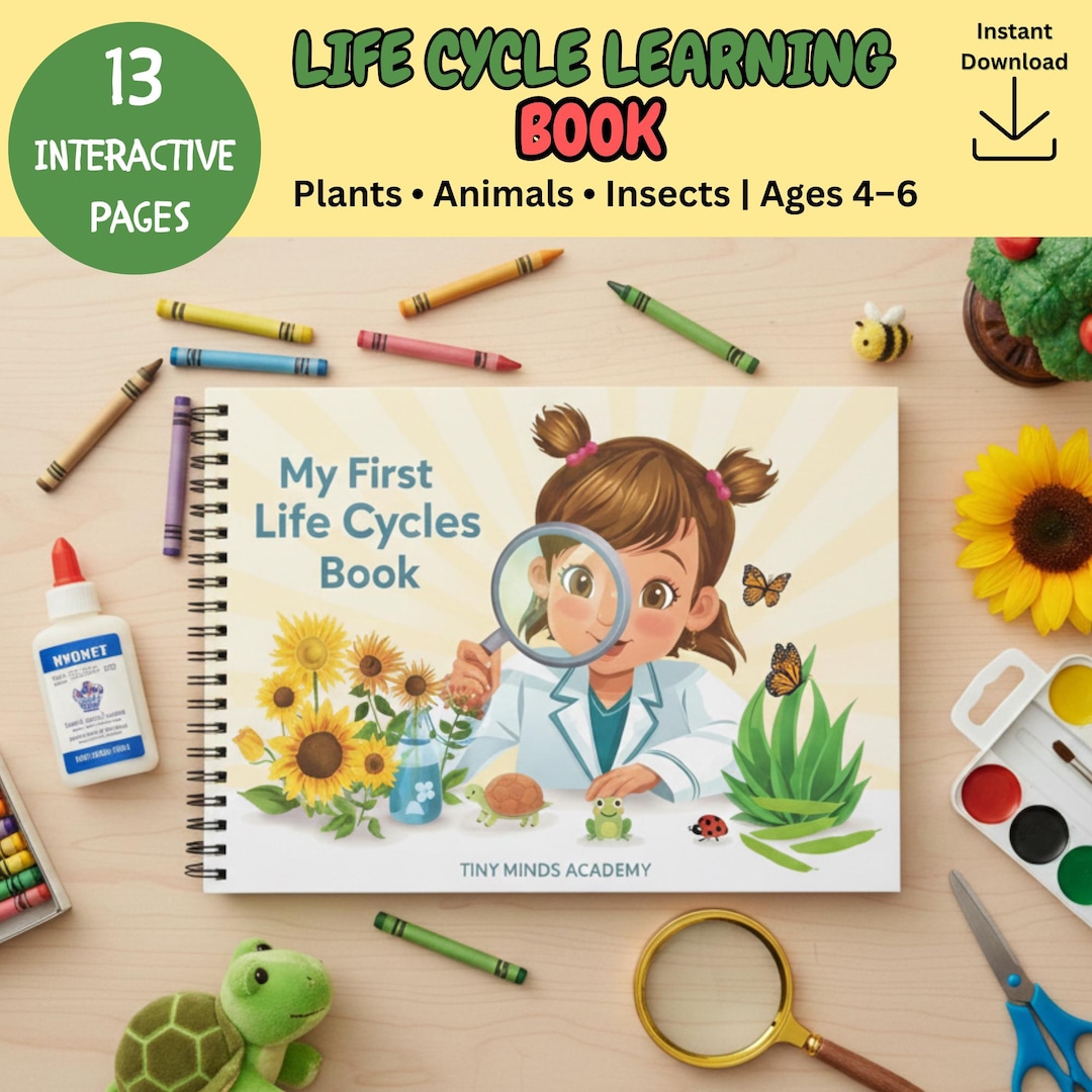 Life Cycle Busy Book Printable (20 Pages) | Montessori Preschool ...