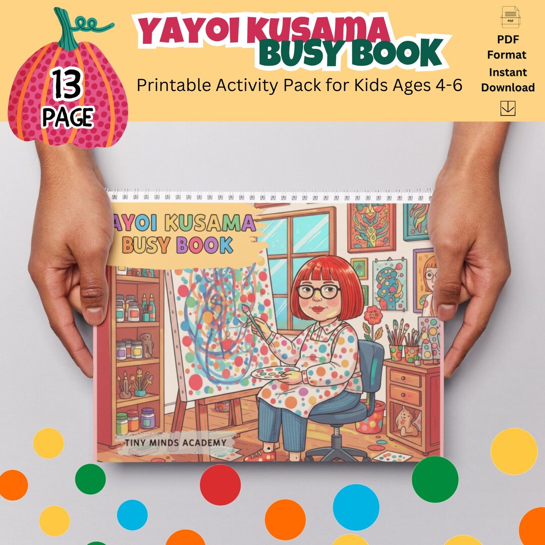 Yayoi Kusama Busy Book | Preschool Art Activities Printable PDF - Etsy