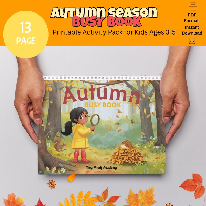 Autumn Activity Busy Book for Toddlers | Printable Learning Pages PDF ...