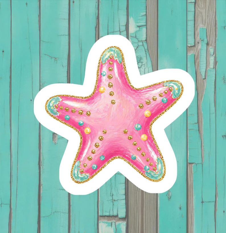 Preppy Coastal Summer Stickers (14 Stickers Included), Easy Peel ...