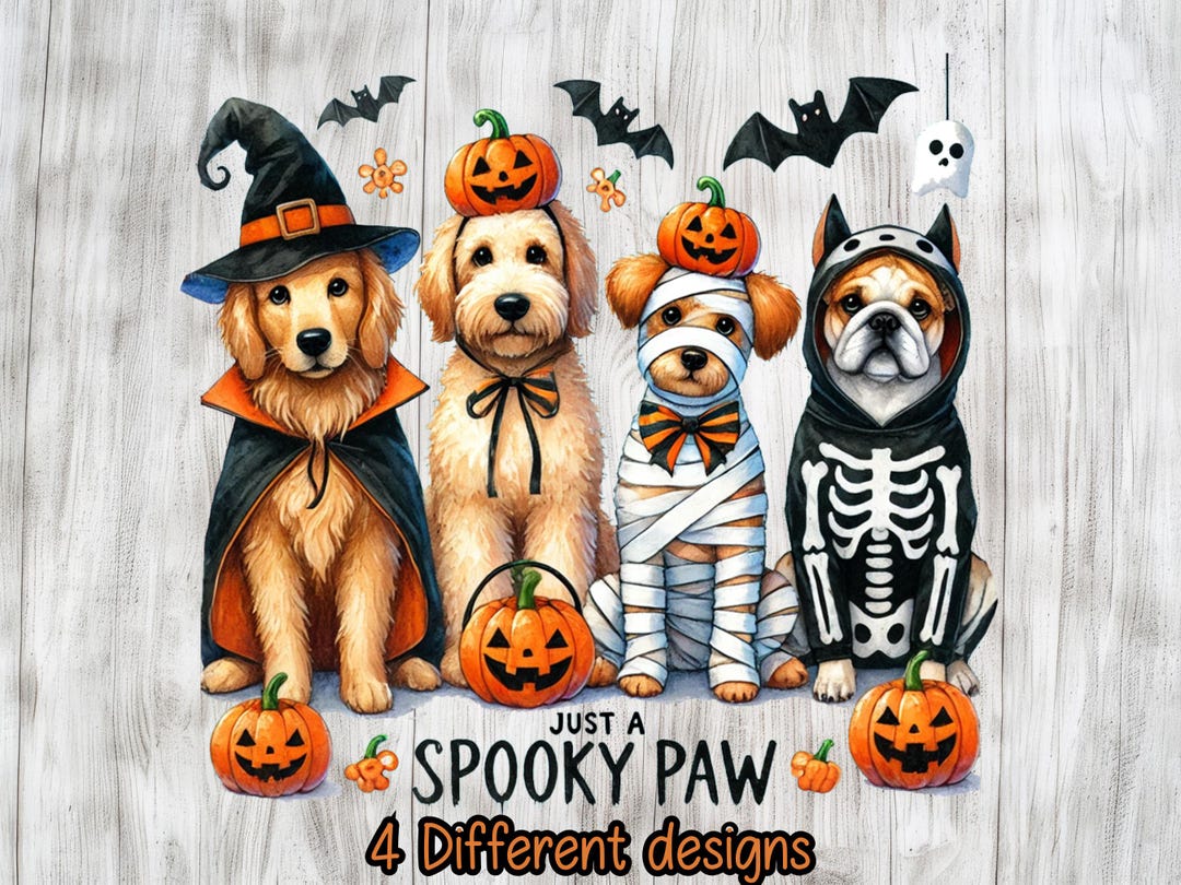 Just a Spooky Paw Png-dog Halloween, Dog Clipart, Puppy Clipart, Fall ...