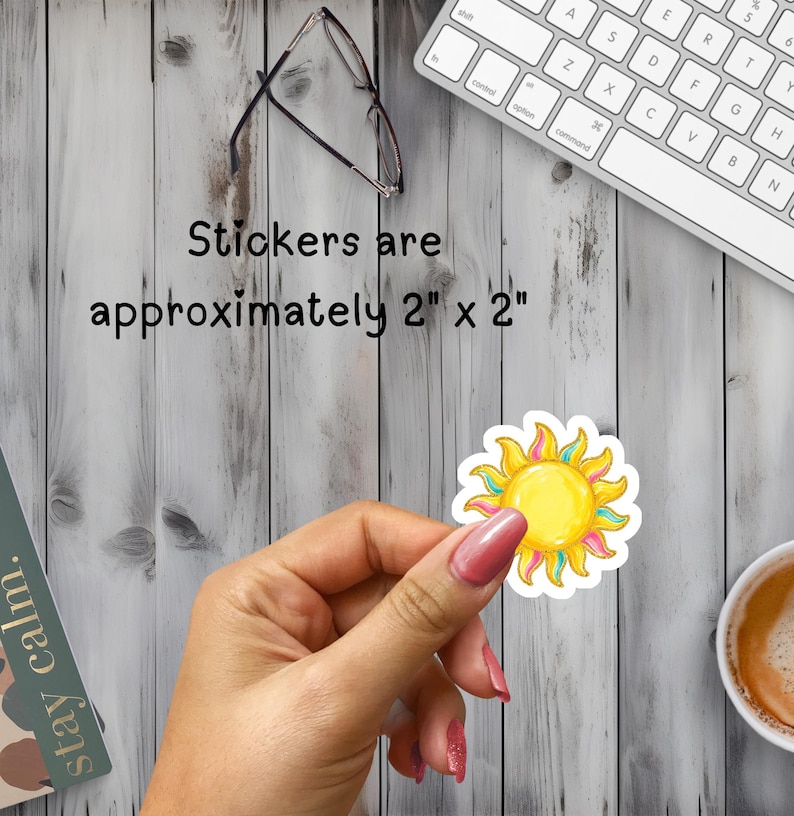 Preppy Coastal Summer Stickers (14 Stickers Included), Easy Peel ...