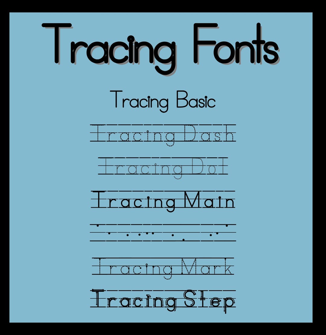 Tracing Font-teacher Font, Handwriting Line Font, School Font ...