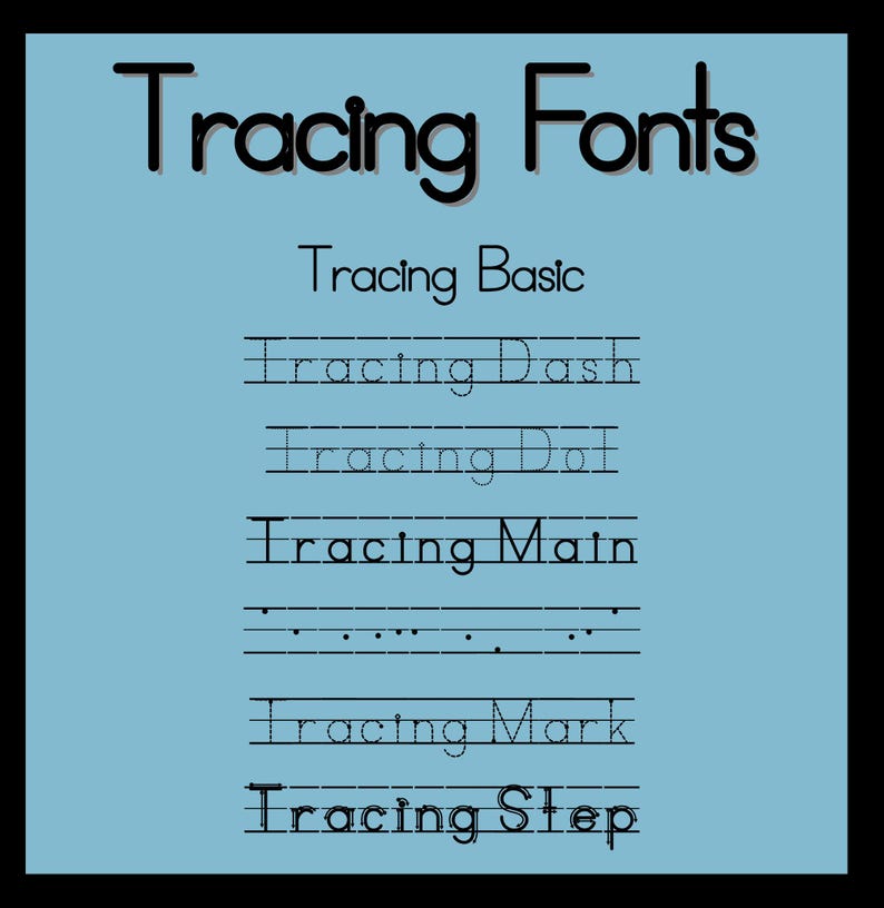 Tracing Font-teacher Font, Handwriting Line Font, School Font ...