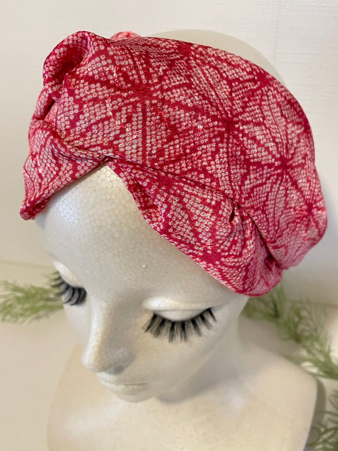 RD1469 / Japanese Chirimen Fabric Head Band Turban Headbands - Etsy