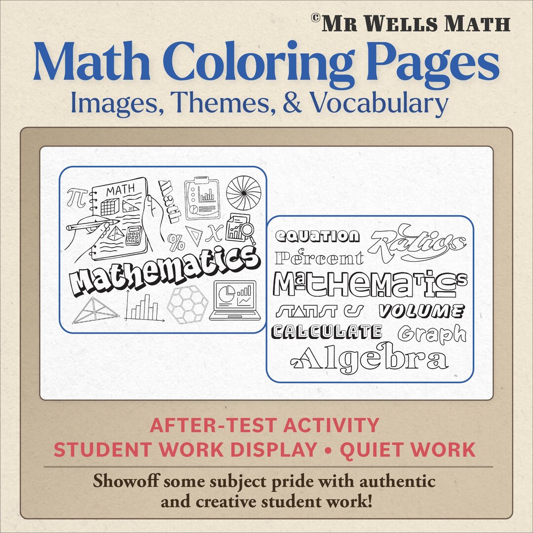 Math Coloring Page – After Test Activity, Quiet Work, or Student ...