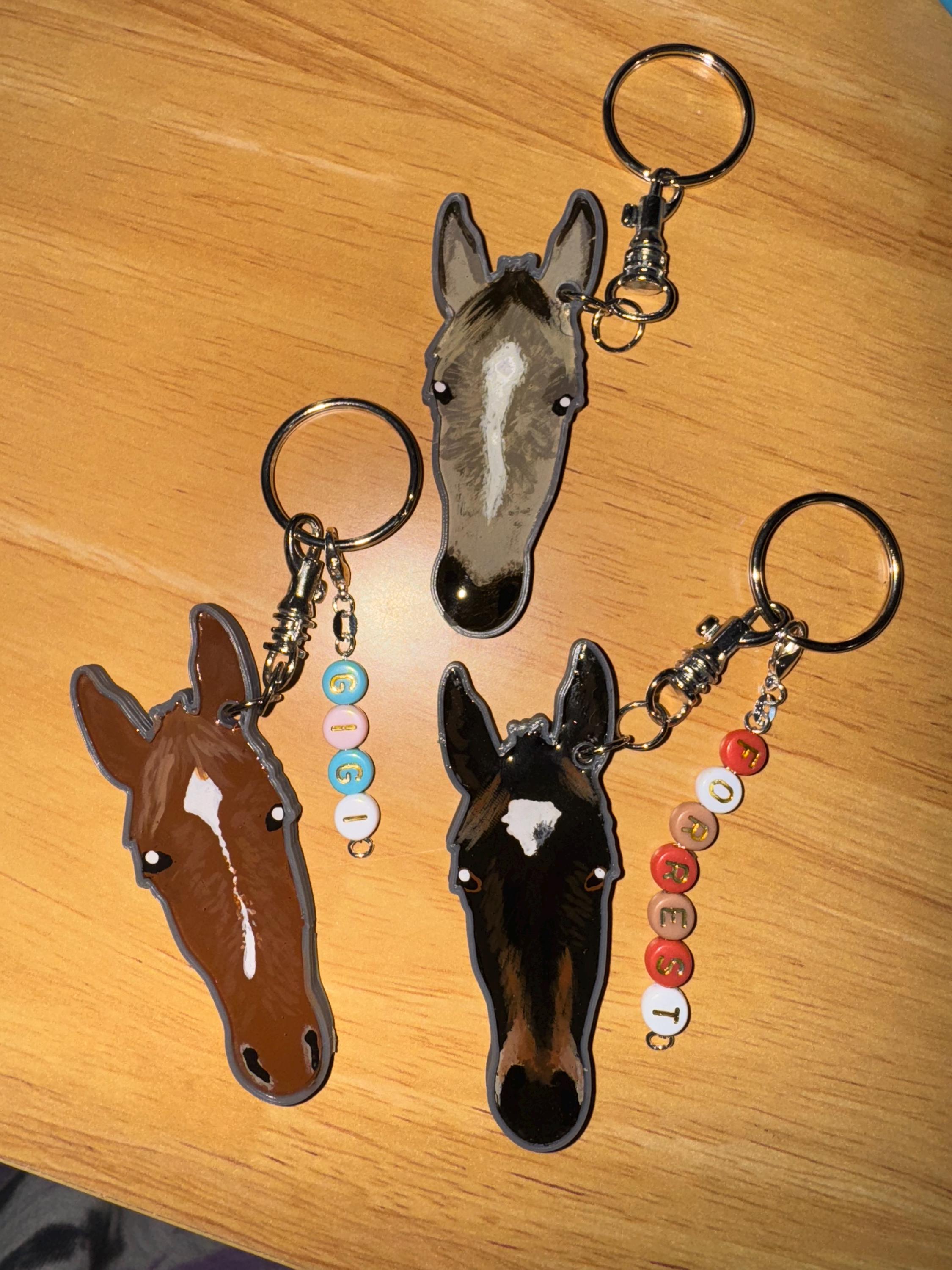 Custom Horse Head Keychain - Etsy