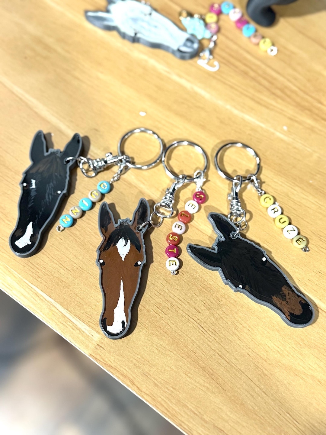Custom Horse Head Keychain - Etsy