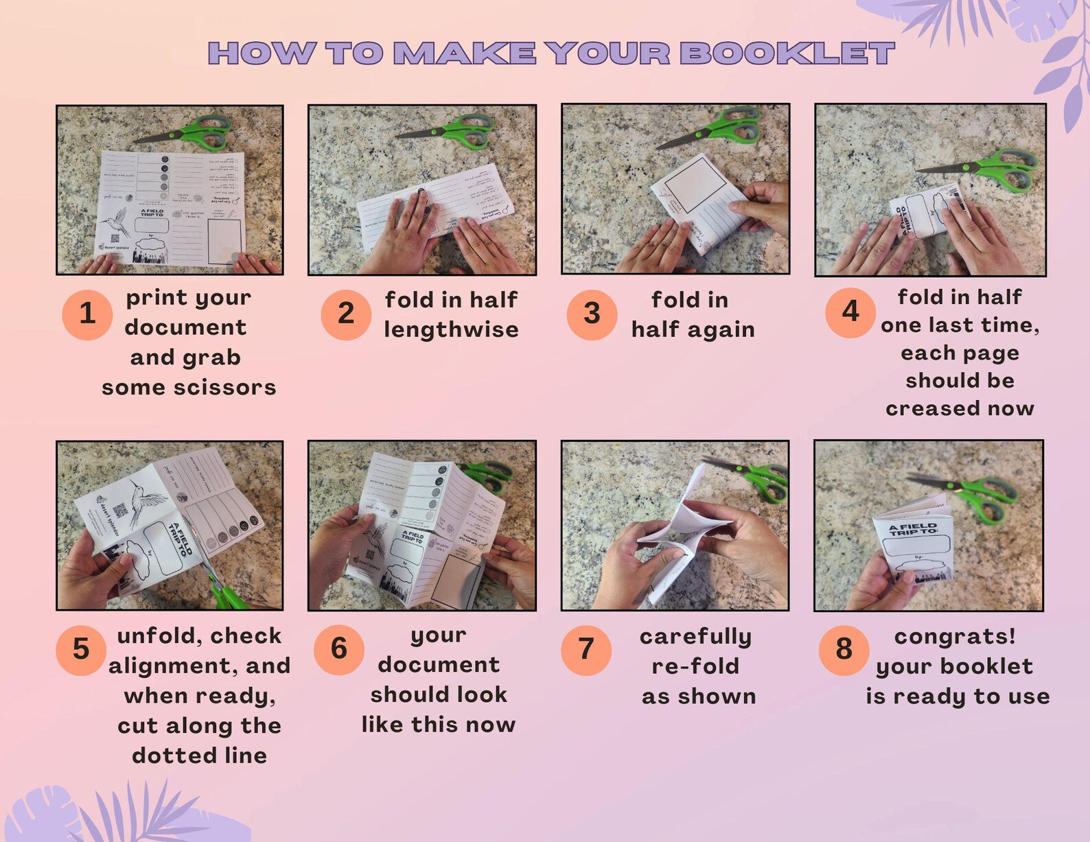 Printable Field Trip Activity Booklet -- Pocket Size Worksheet, Zine ...