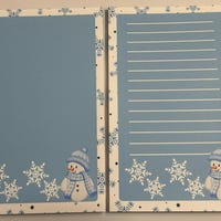 PRINTABLE Snowman Joy Stationary 8.5x11, Lined and Unlined, DIGITAL ...