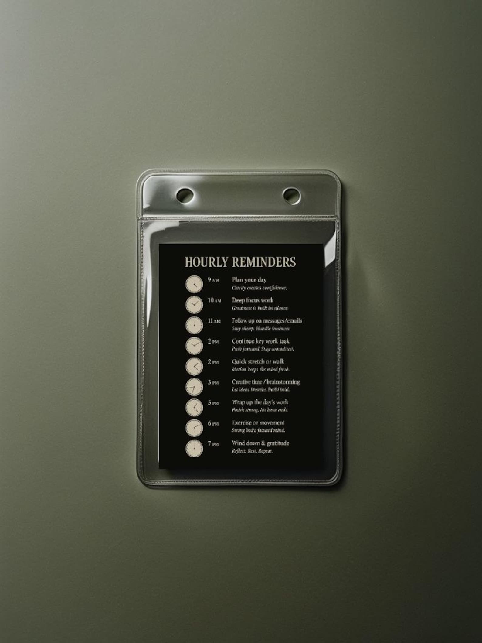 Hourly Motivational Poster | Daily Routine Productivity Print | Digital ...