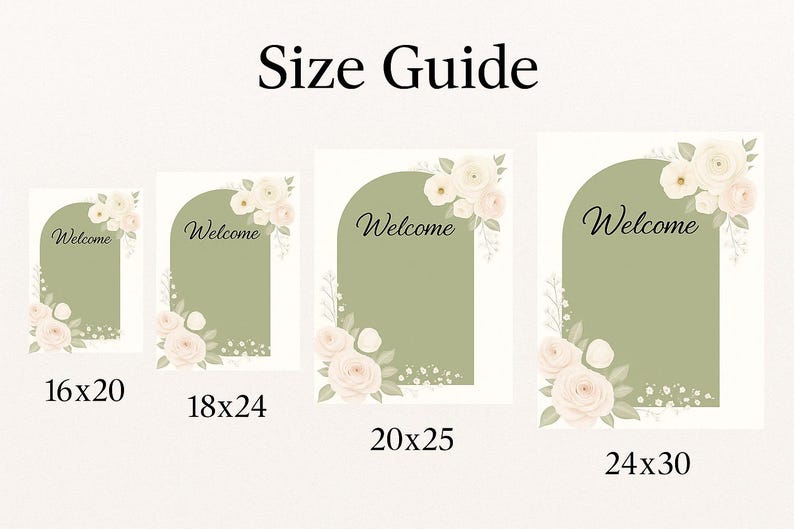 Editable Wedding Welcome Sign Template | Sage Green Floral Canva Sign ...