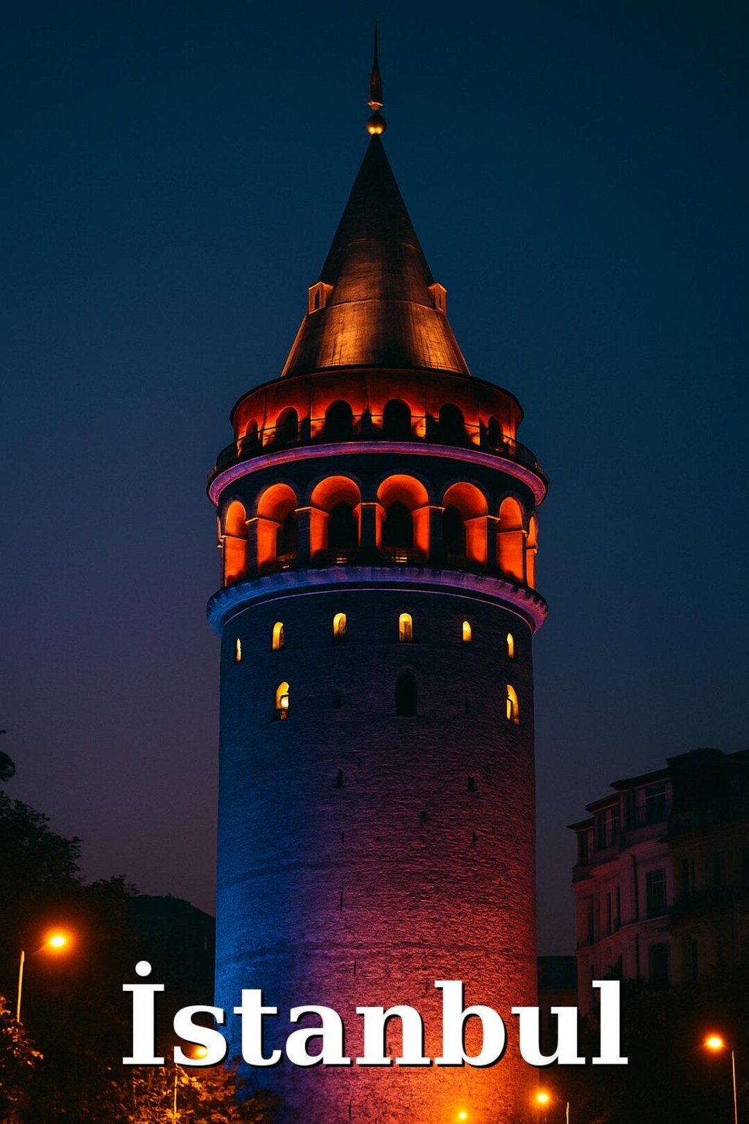Galata Tower Istanbul Poster – Printable Wall Art – Night Photography ...