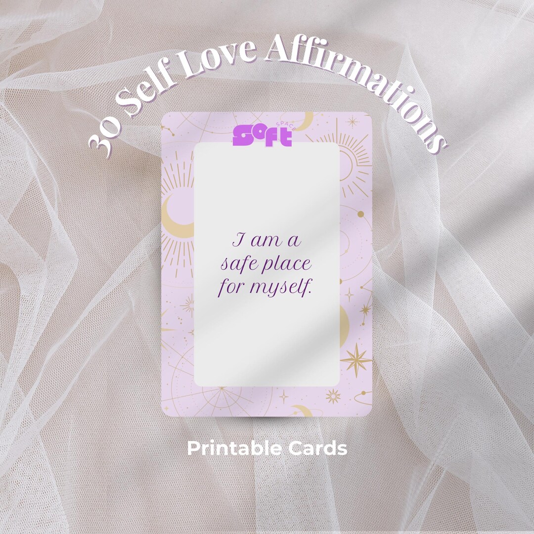 30 Self Love Affirmations Printable | Soft Feminine Quotes for ...