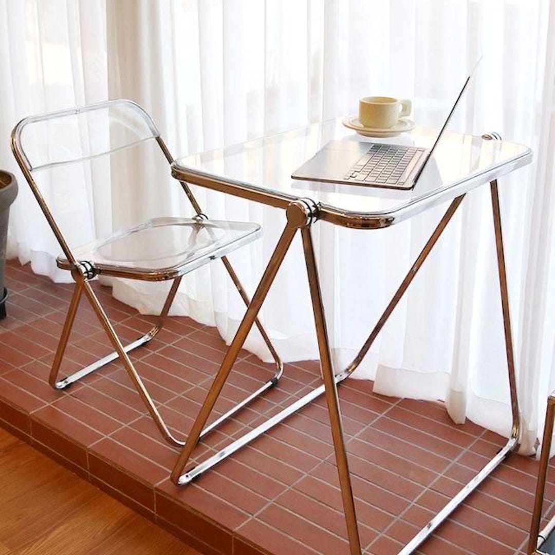 Handmade Acrylic Folding Table and Chair Set - Etsy