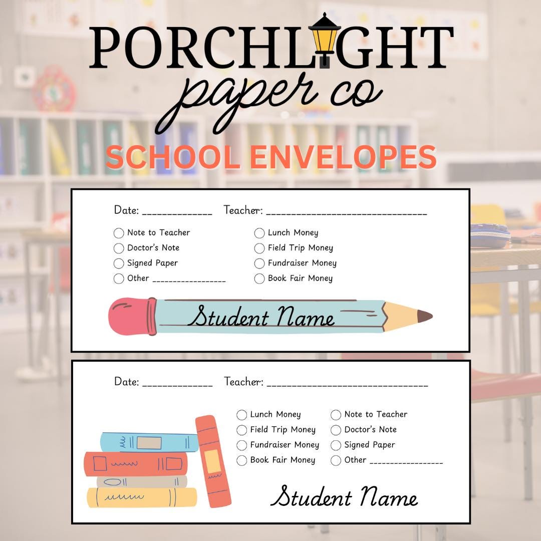 Editable School Money Envelope Template | Printable School Note ...