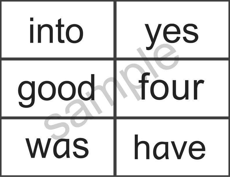 180 Sightwords Printable, Kindergarten- First Grade Sight Word ...