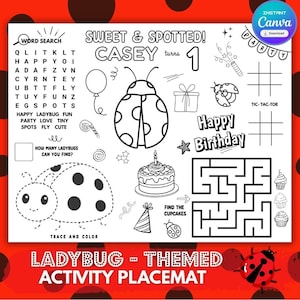 Ladybug Themed Placemat - Etsy