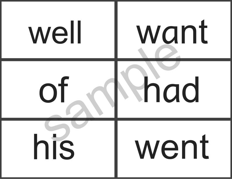 180 Sightwords Printable, Kindergarten- First Grade Sight Word ...