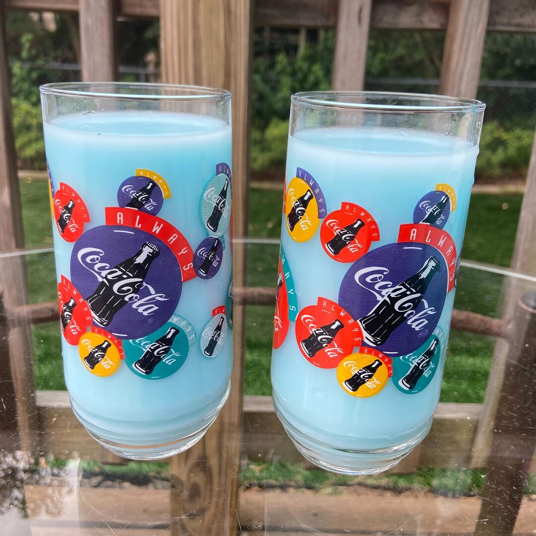 Pair 1995 Vintage Always Coca-cola Glasses Saved by the Bell Style - Etsy