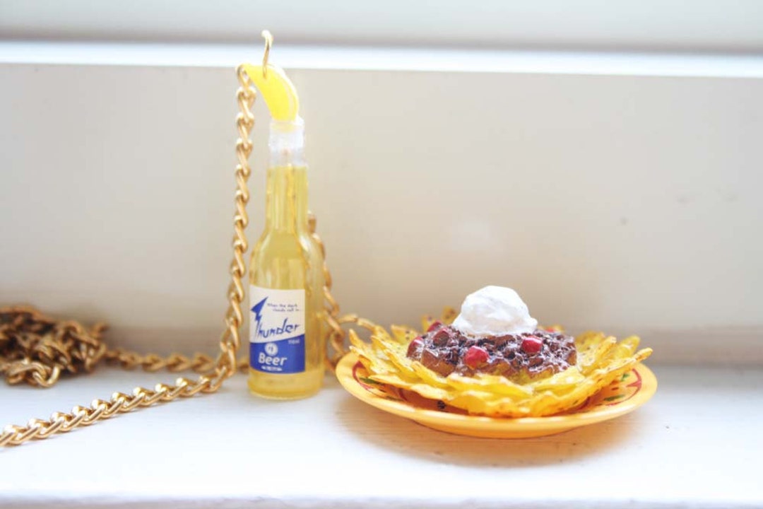 Nacho Chips and Beer With Lemon Necklace - Etsy