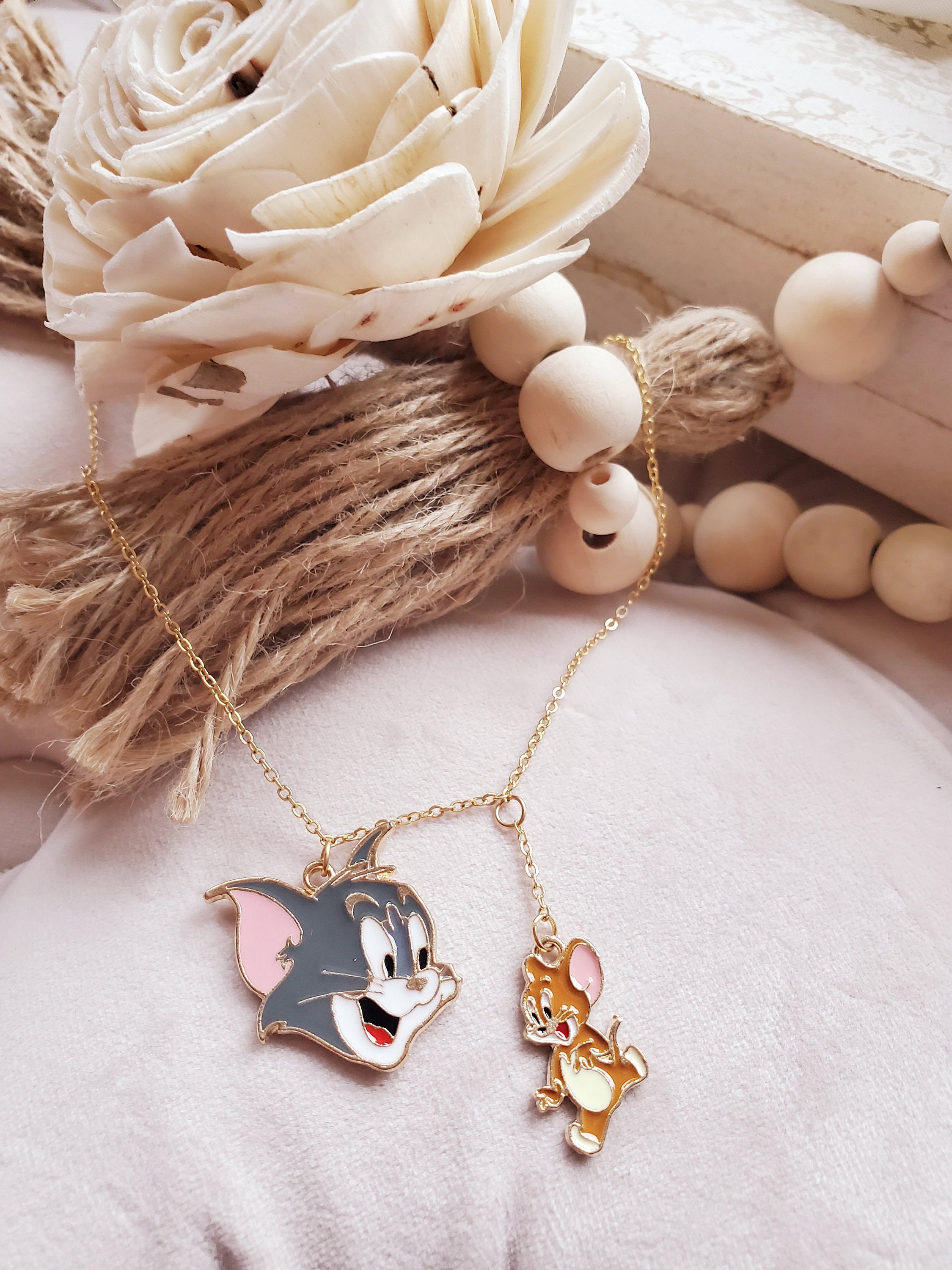Tom and Jerry Necklace - Etsy