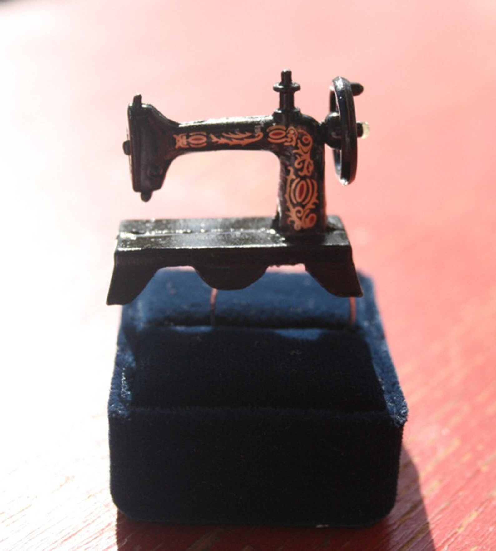 Mad Hatter Old Fashion Sewing Machine Ring. - Etsy