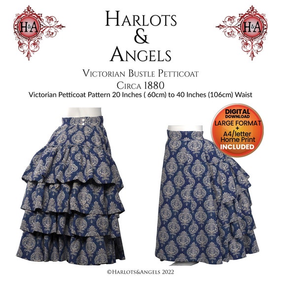 Bustle Skirt Sewing Pattern PDF Download Victorian - Etsy