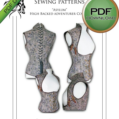 Corset Sewing Pattern Large Size for Steampunk Cosplay Pdf | Etsy