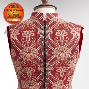 Corset Sewing Pattern, PDF Digital Download, Steampunk Pattern, Size ...