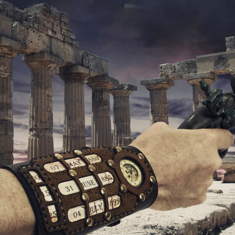 Steampunk Vambrace Larp Arm Bracer Time Travel Cuff | Etsy