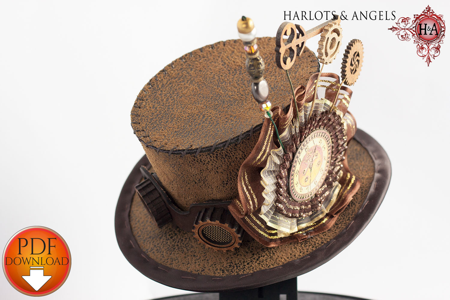 Steampunk Easy Pattern for Mini Top Hat in Leather or Fabric - Etsy Canada