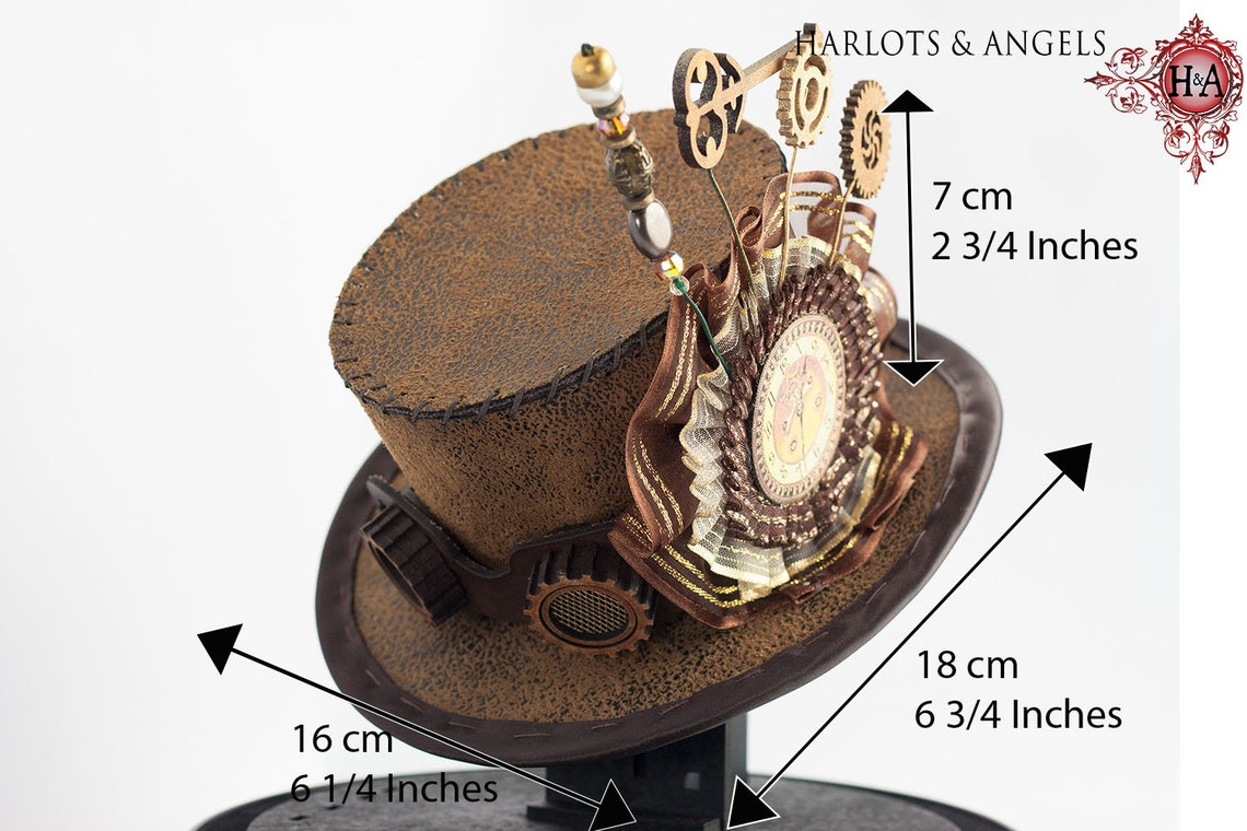 Steampunk Easy Pattern for Mini Top Hat in Leather or Fabric - Etsy