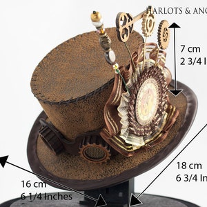 Steampunk Easy Pattern for Mini Top Hat, in Leather or Fabric ...