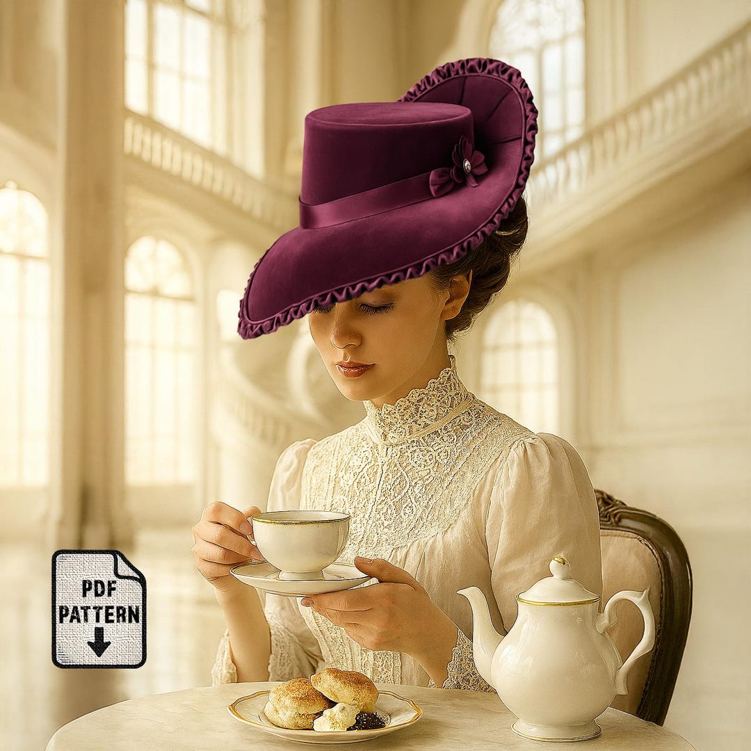 Victorian Hat Pattern, PDF, Vintage Style Hat Making Steampunk, Cosplay ...