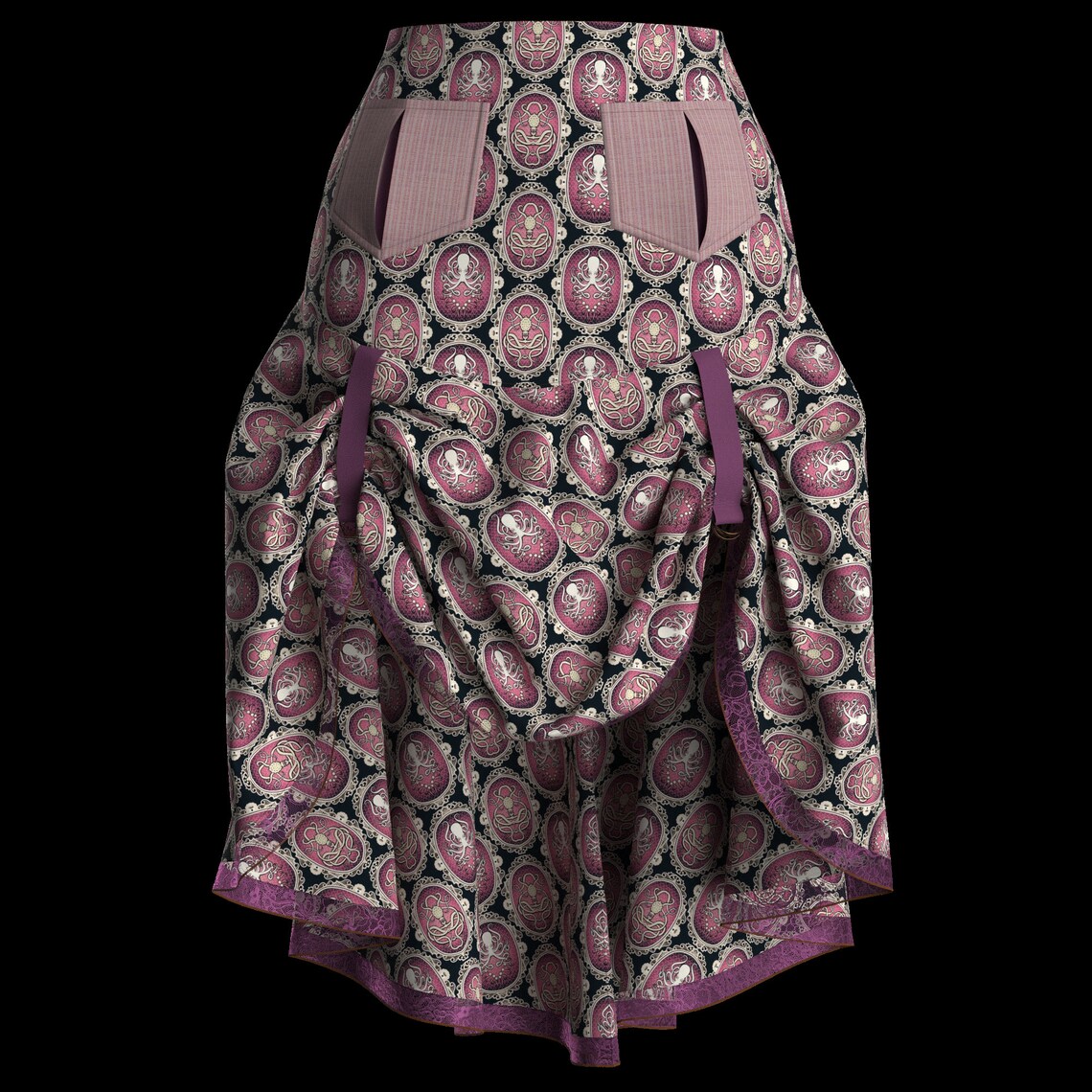 Schnittmuster Rock, Steampunk Pattern, PDF Pattern, Western, Cosplay ...