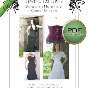 Corset Sewing Pattern Steampunk Digital Download Large Size - Etsy