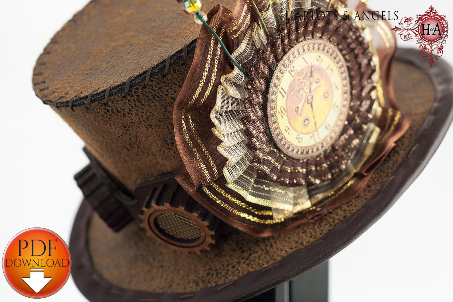 Steampunk Easy Pattern for Mini Top Hat in Leather or Fabric | Etsy