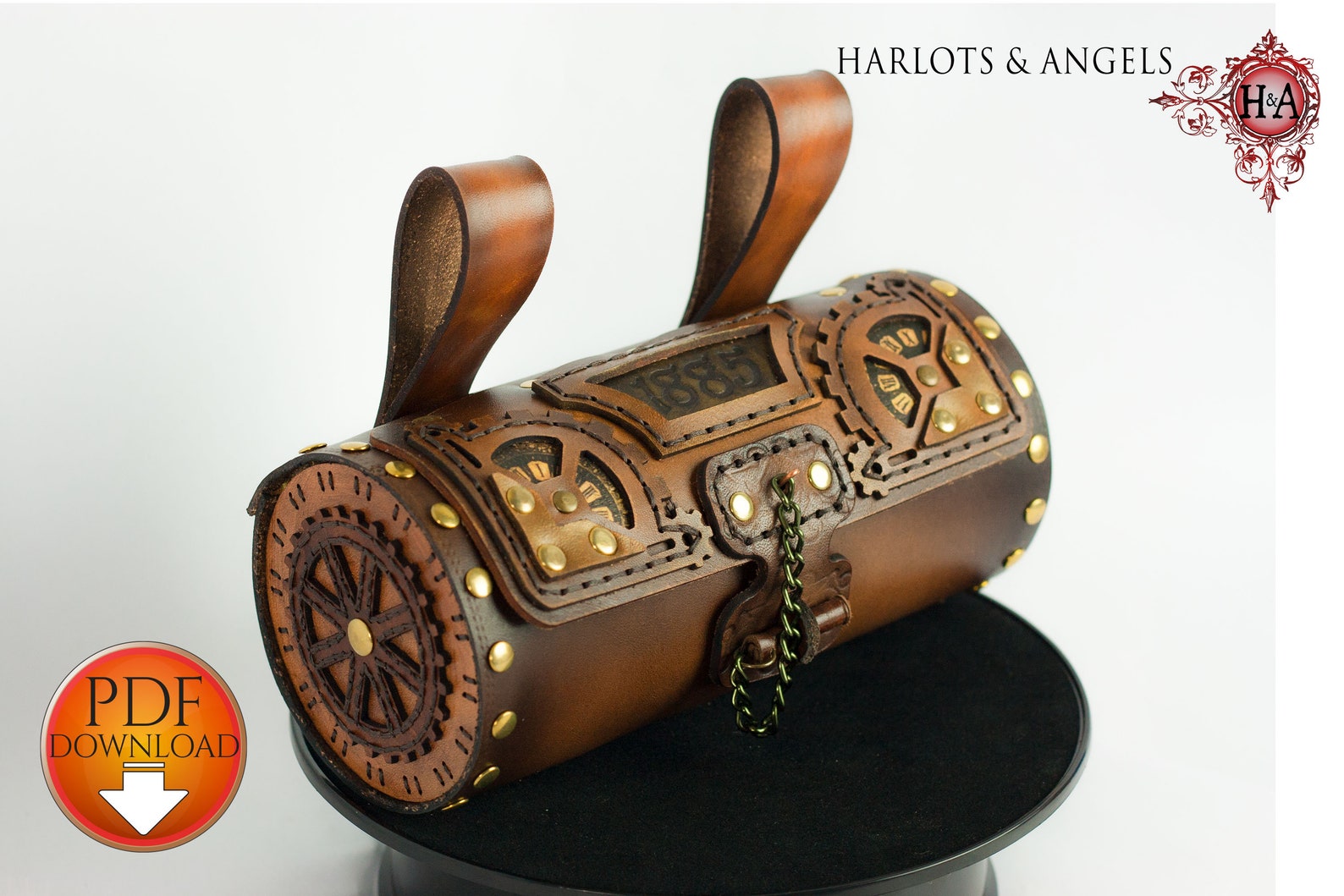 Leather Bag Pattern, PDF Download Steampunk Style With Video Tutorial ...