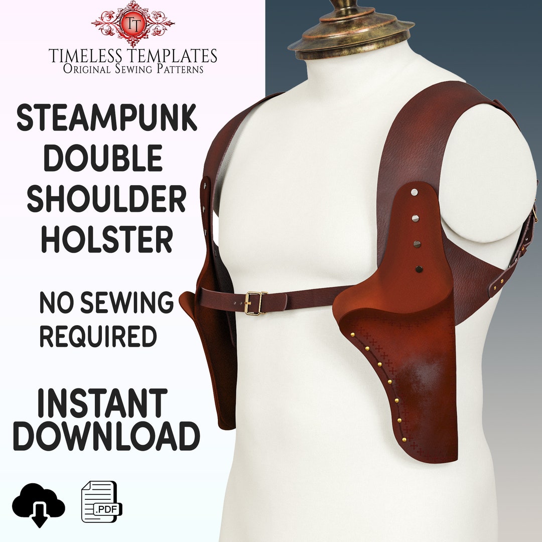 Steampunk Holster Pattern, PDF Download for Leather Work, Cosplay, Larp ...