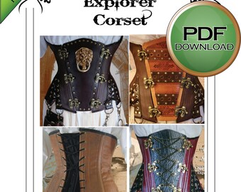 Steampunk Corset Pattern | Etsy