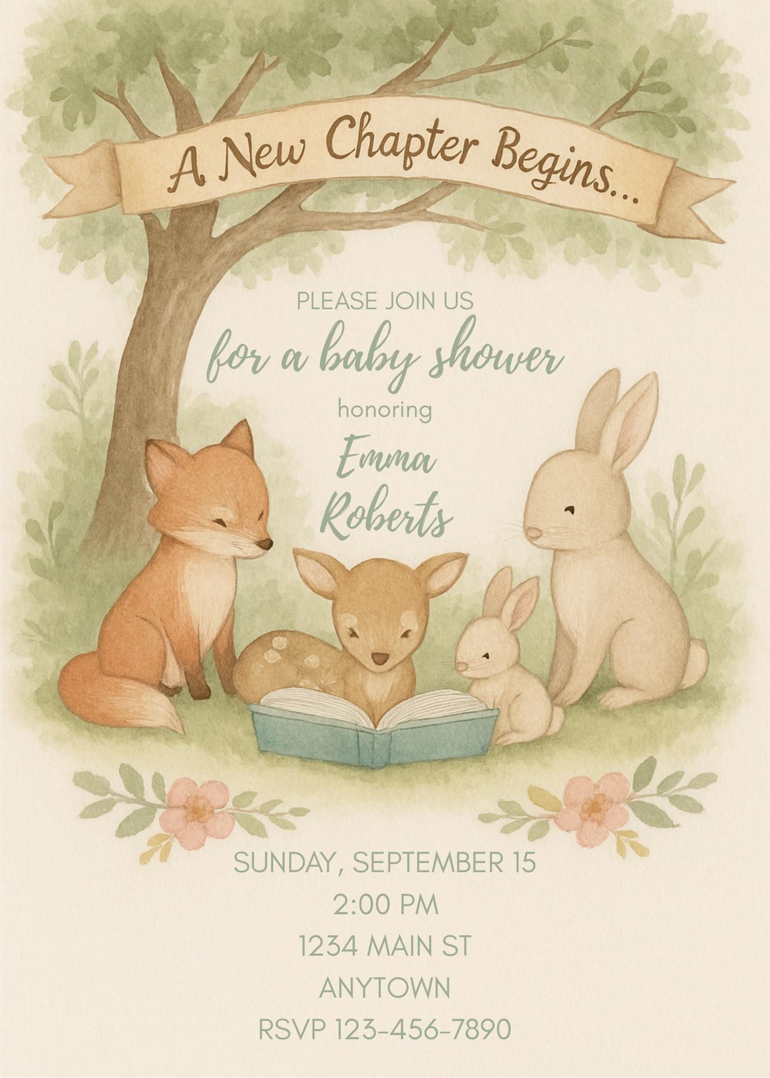 Storybook Baby Shower Invitation | Editable Template | Printable ...
