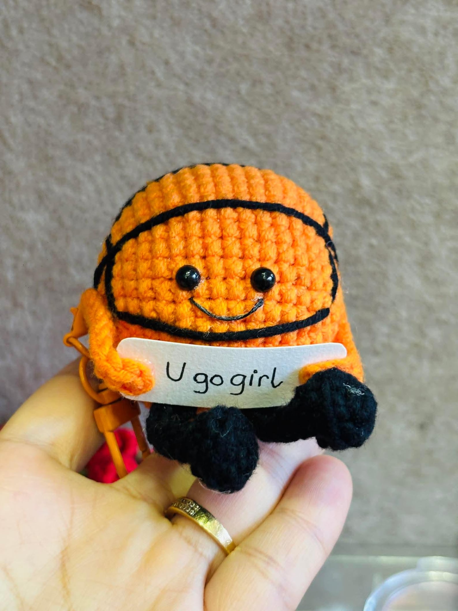 Handmade Crochet Basketball Keychain –amigurumi Plush Toy,crochet Mini ...