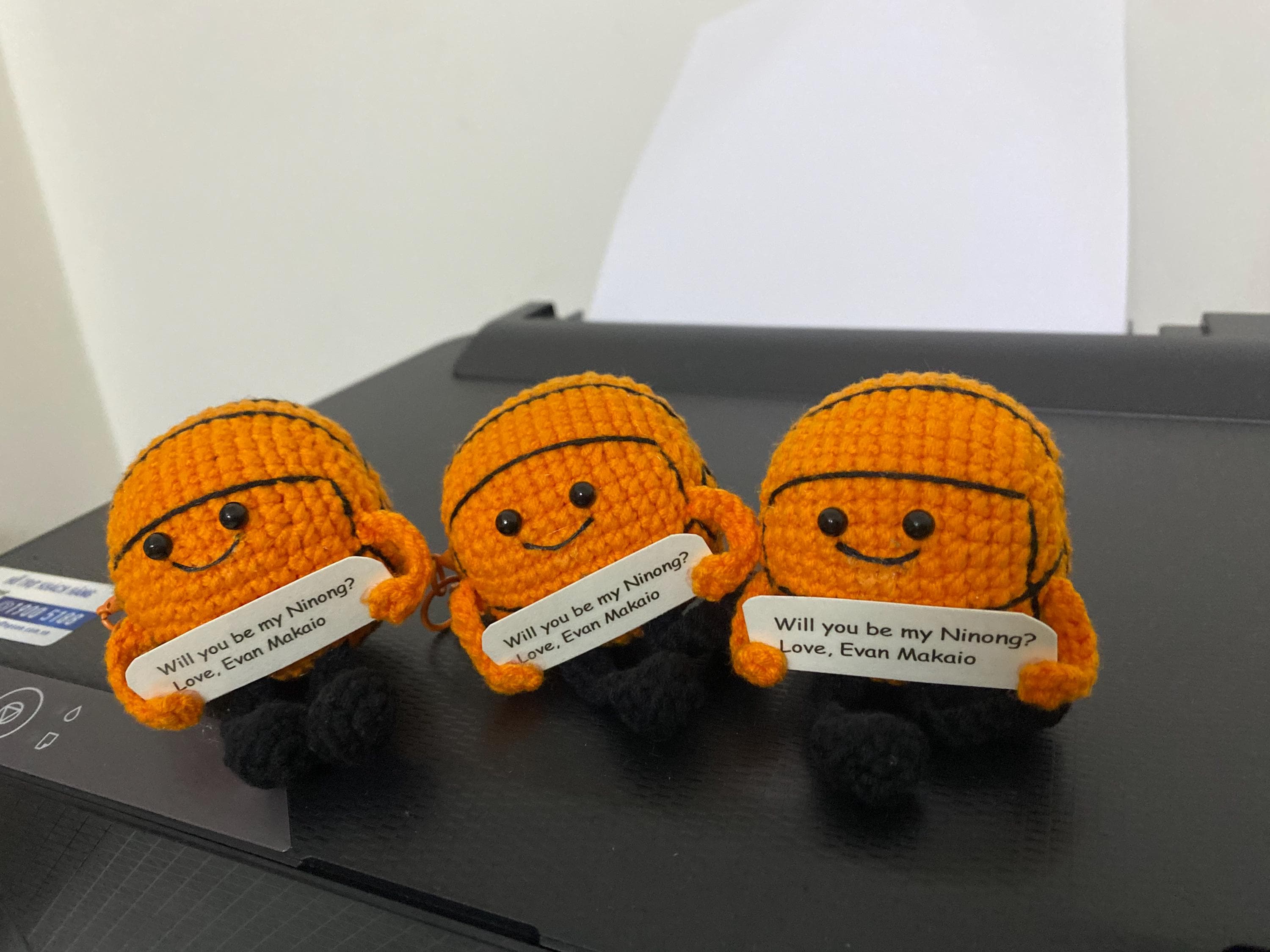 Handmade Crochet Basketball Keychain –amigurumi Plush Toy,crochet Mini ...